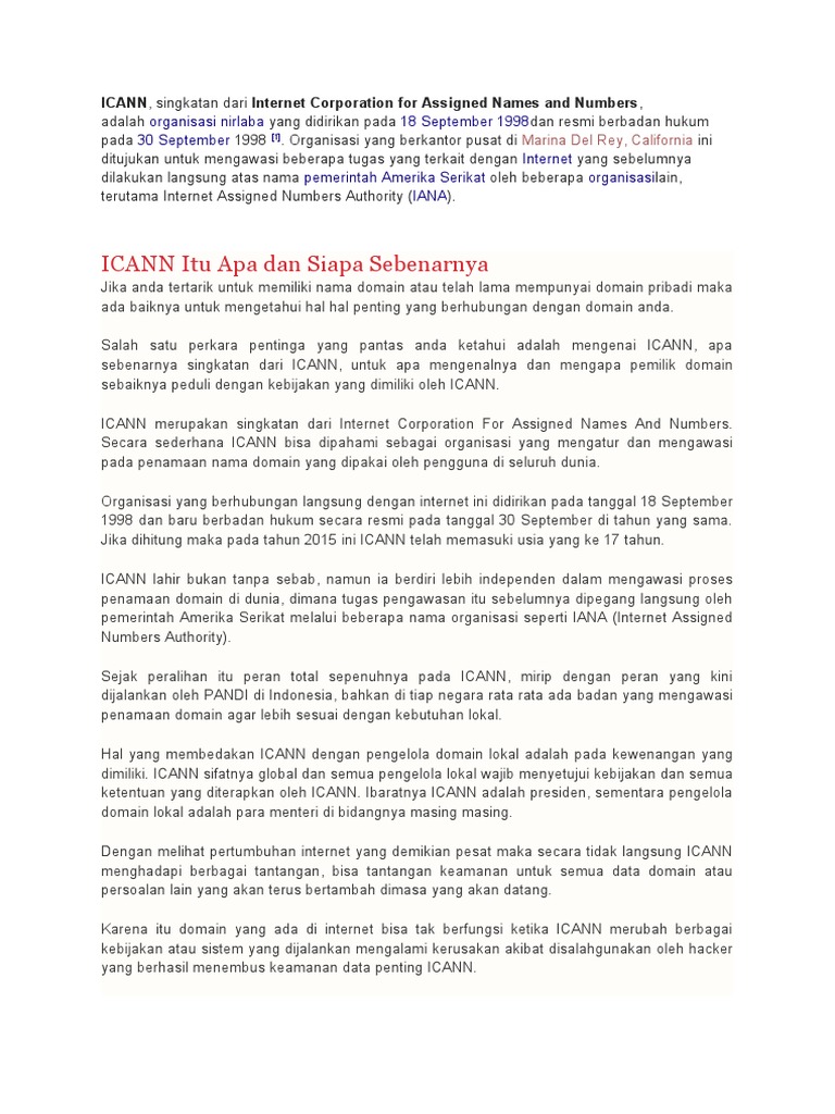 ICANN | PDF