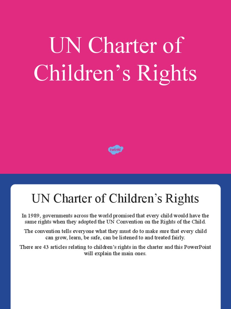 Charter Rights of The Child Powerpoint | Download Free PDF | Children's ...