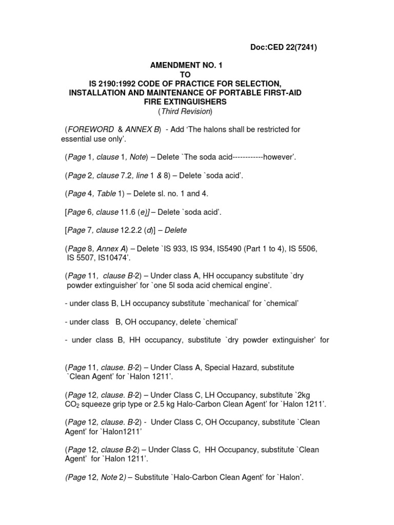 Is-2190 - Latest Amendment 2010 | PDF