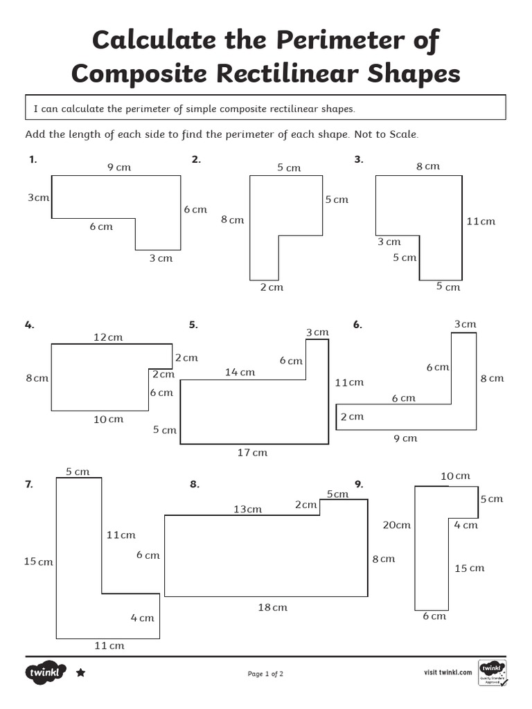 2.3 Perimeter Varios Shapes Measure and Calculate - Compound Shape ...