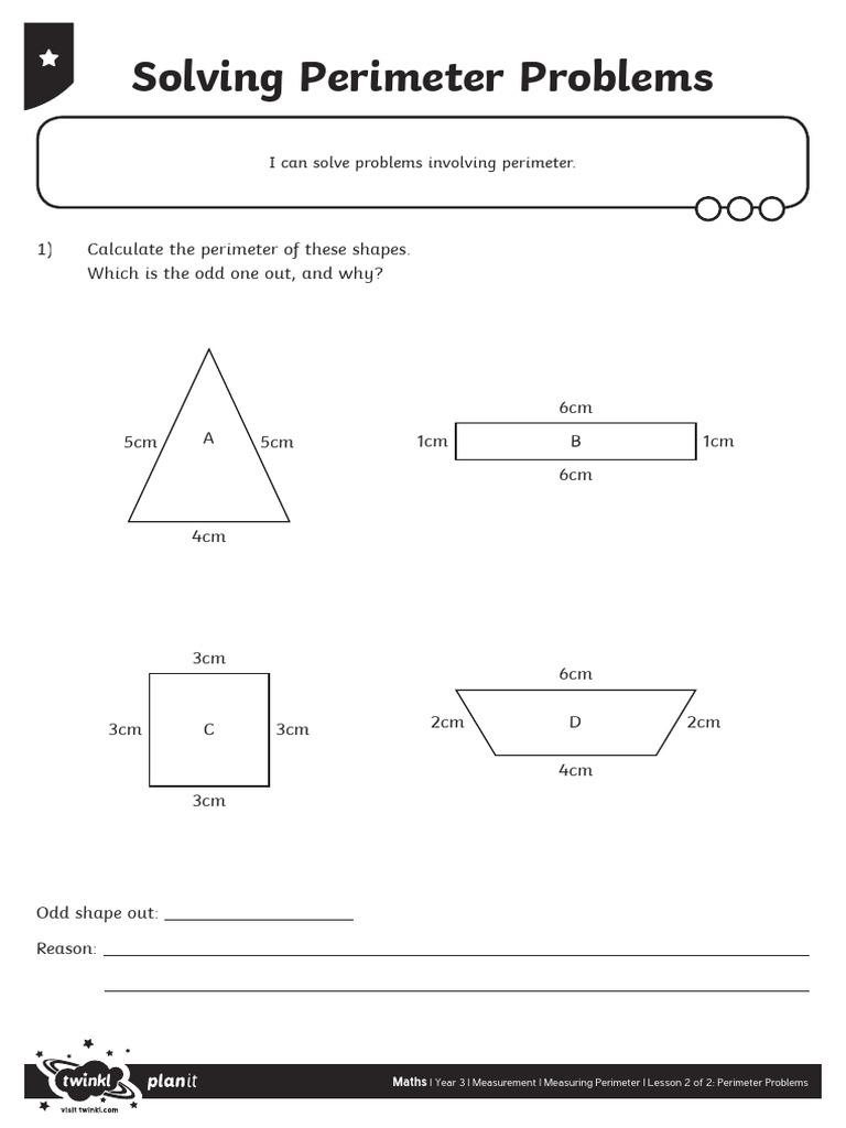 2.1 Perimeter Varios Shapes Measure and Calculate Activity Sheet 2 ...