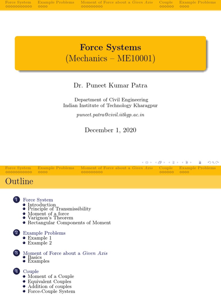Calculating Moments, Couples, and Force Systems for Rigid Bodies | PDF | Torque | Force