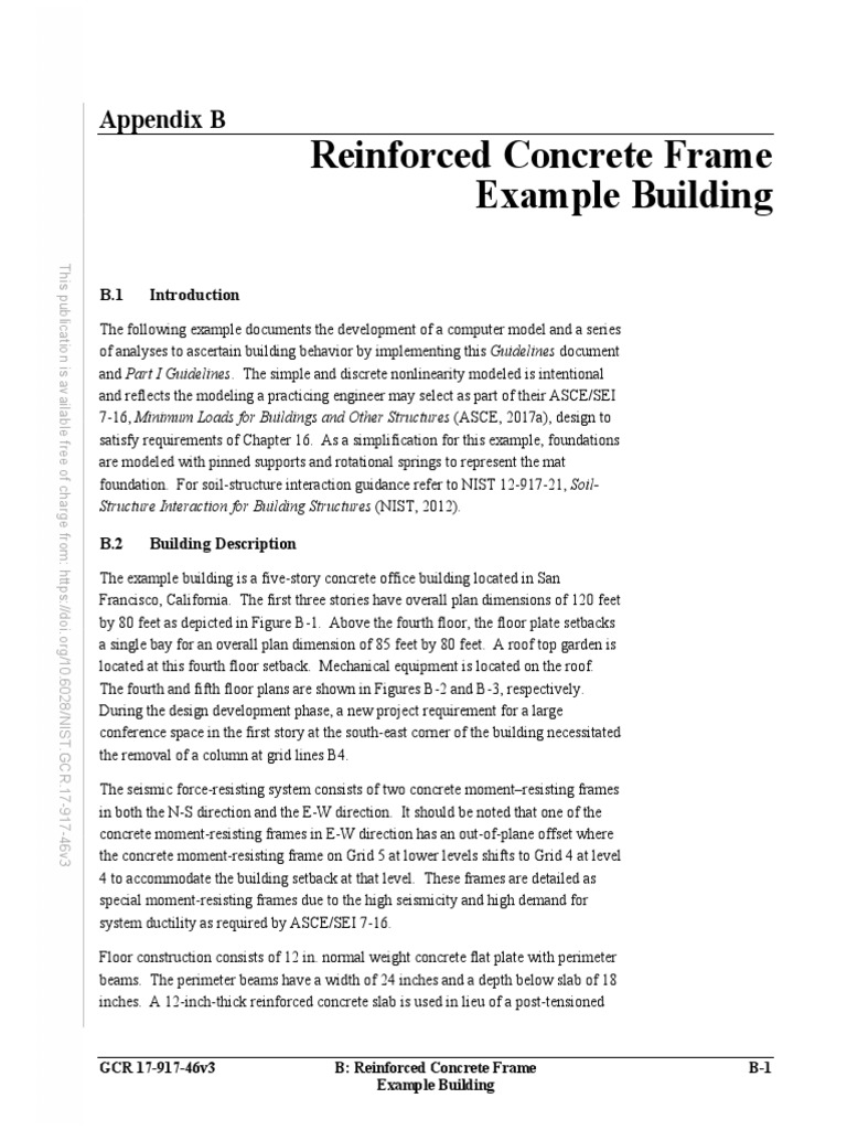 Reinforced Concrete Frame Example Building: Appendix B | PDF | Beam ...