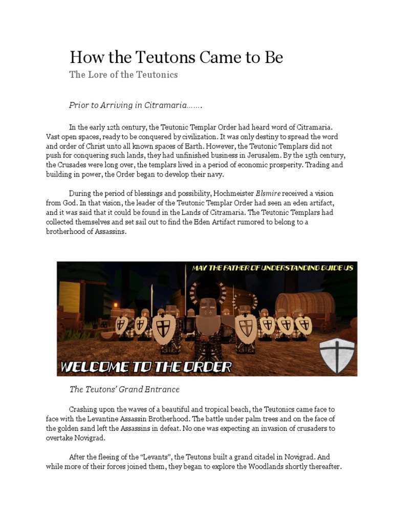 Teutonic Templars' Conquest of Citramaria | PDF | History