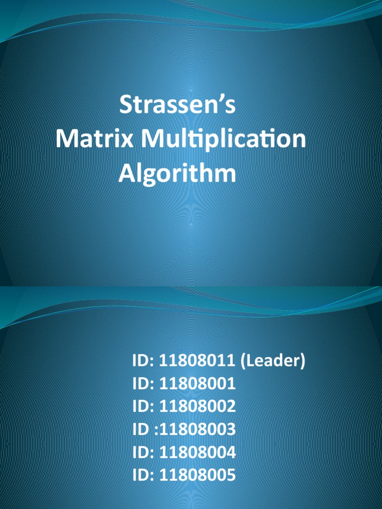 An Efficient Recursive Algorithm for Matrix Multiplication: Strassen's ...