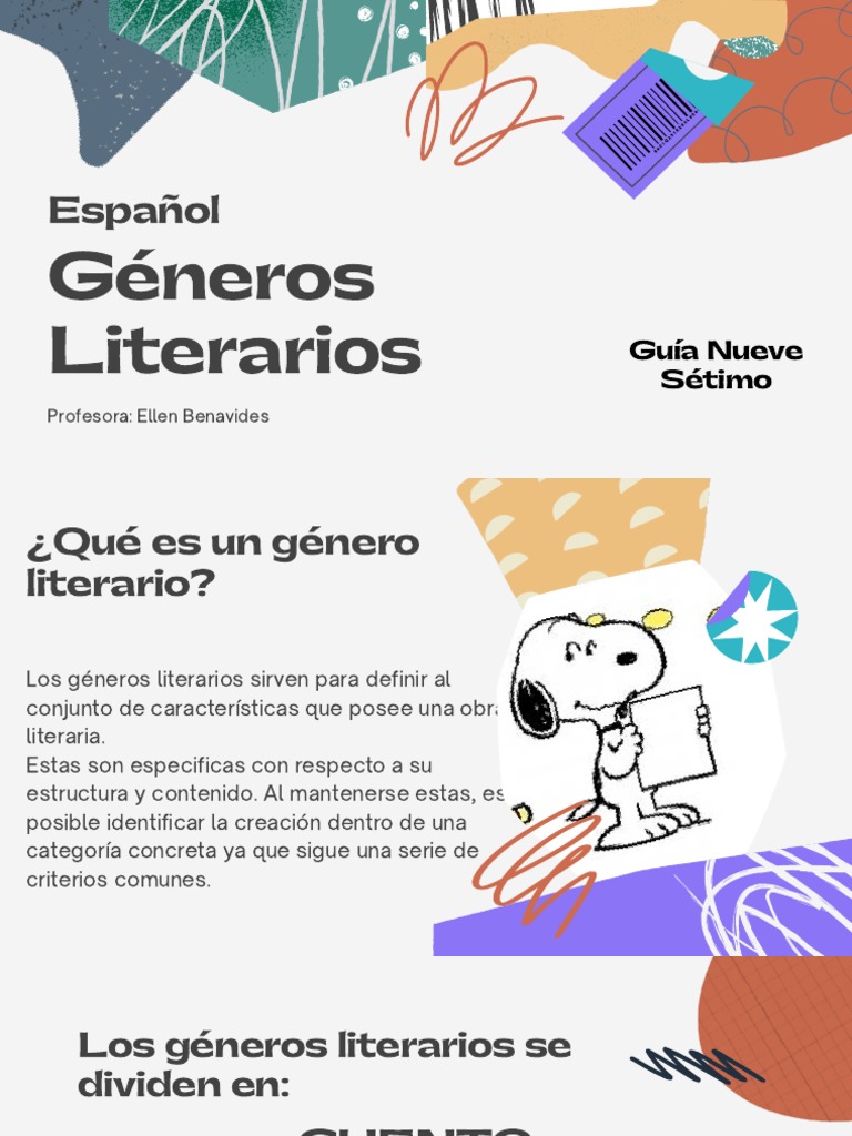 Español: Géneros Literarios | PDF
