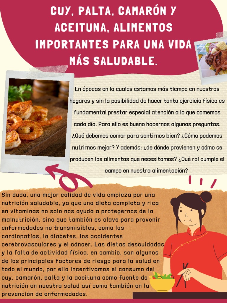 CUY, PALTA, CAMARÓN y ACEITUNA, Alimentos Importantes para Una Vida Más ...