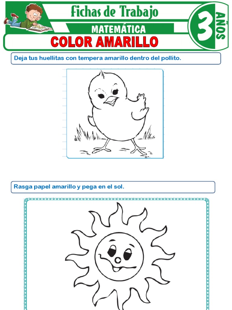 Color Amarillo para Ninos de 3 Anos | PDF