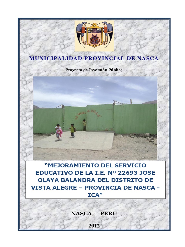 Perfil Tecnico de Colegio Balandra | PDF | Presupuesto | Economias