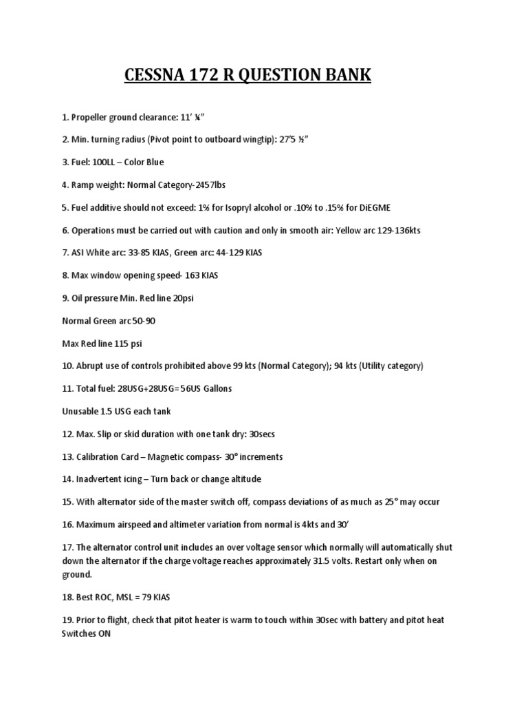 Cessna 172R Pilot Reference Guide | PDF | Landing Gear | Flap (Aeronautics)
