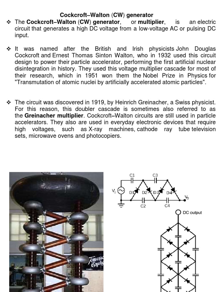 Cockcroft-Walton Voltage Multiplier Overview | PDF | Electrical ...