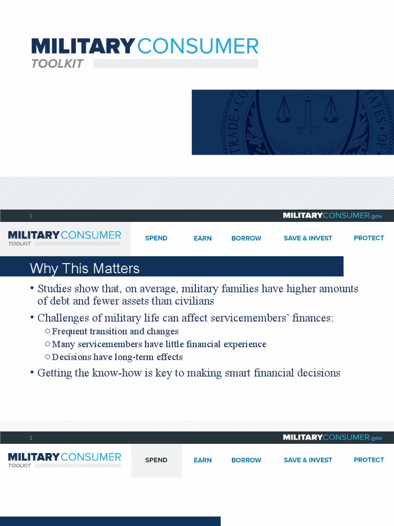 Military Consumer Toolkit | PDF | Finance & Money Management | Credit