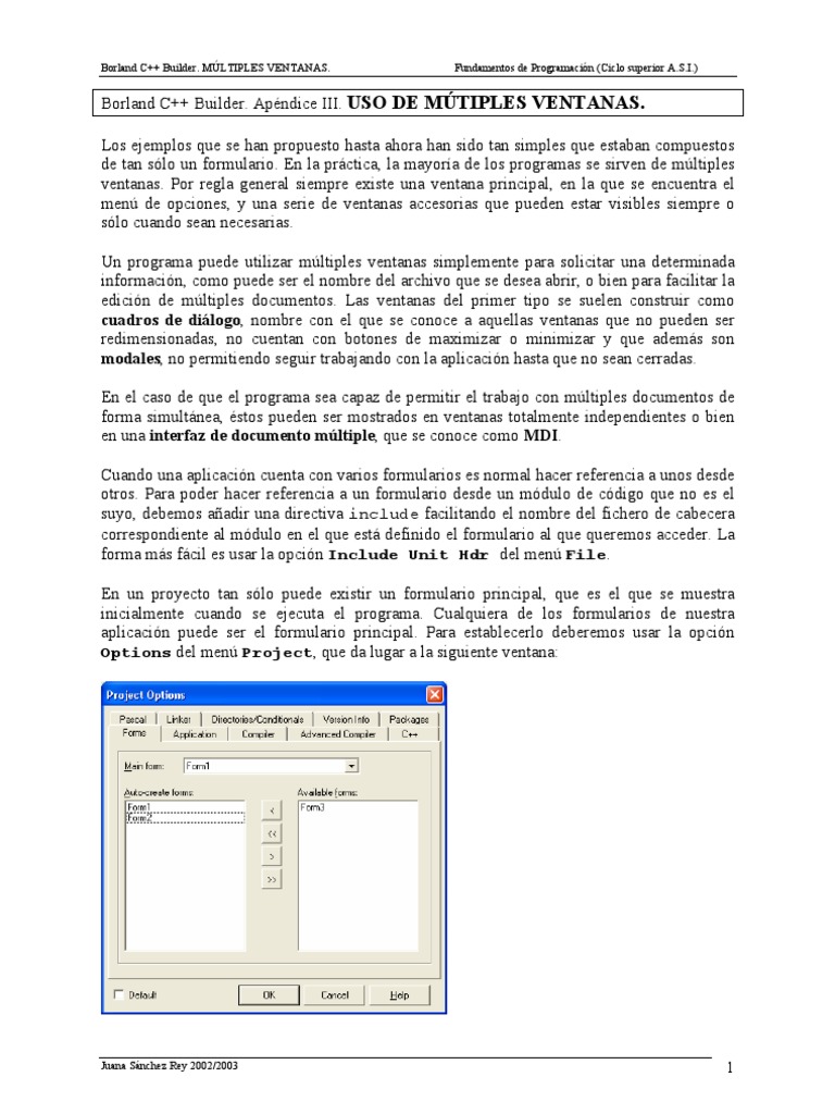 BorlandC BuilderMULTIPLESVENTANAS | PDF