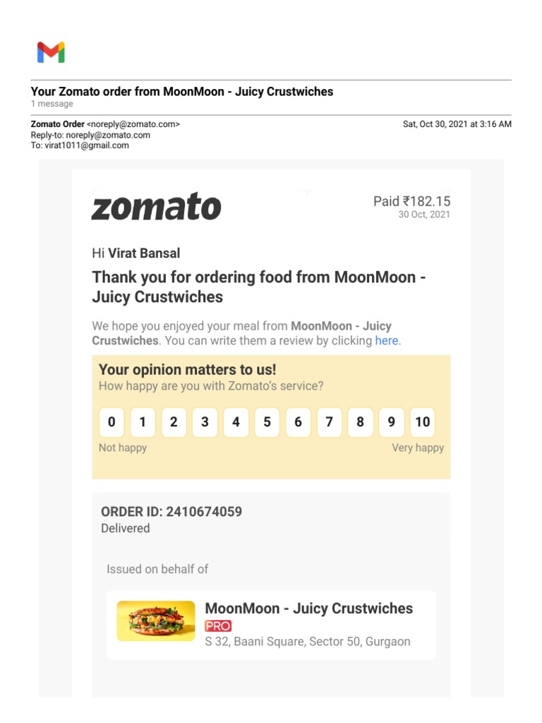 Zomato 30 Oct'21 | PDF
