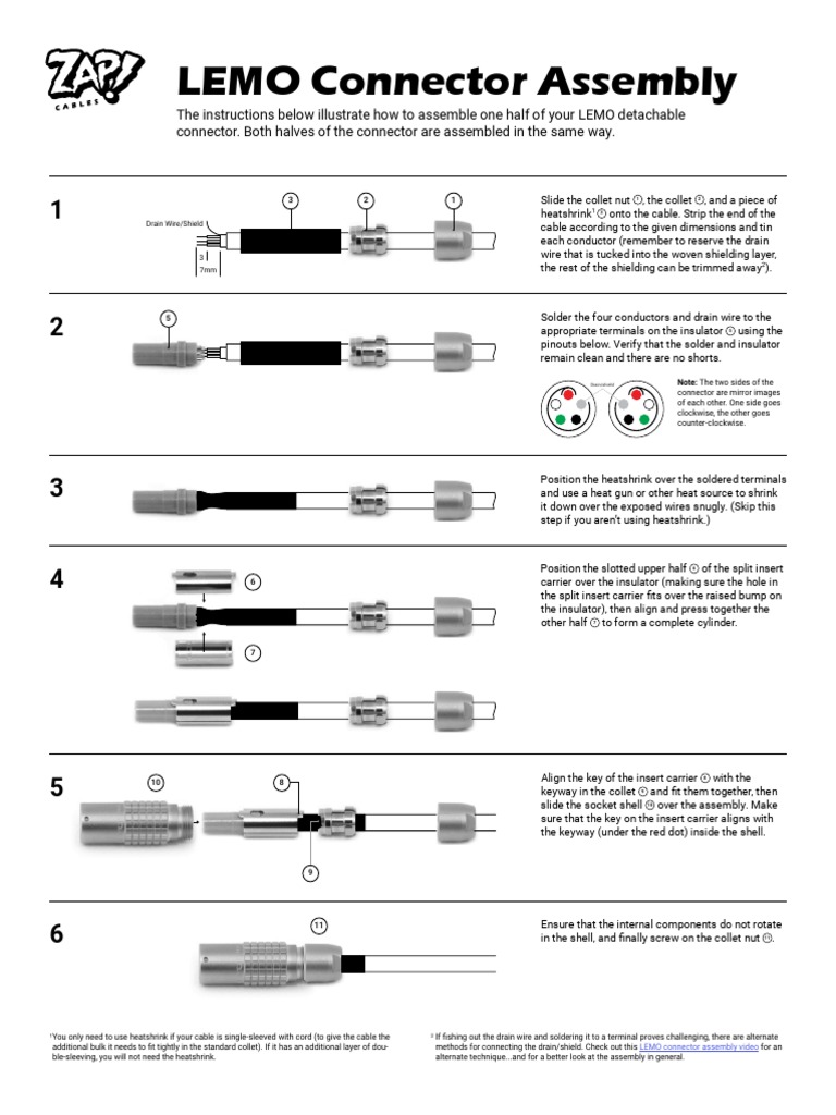 Lemo Assembly Instructions | Download Free PDF | Electrical Connector ...