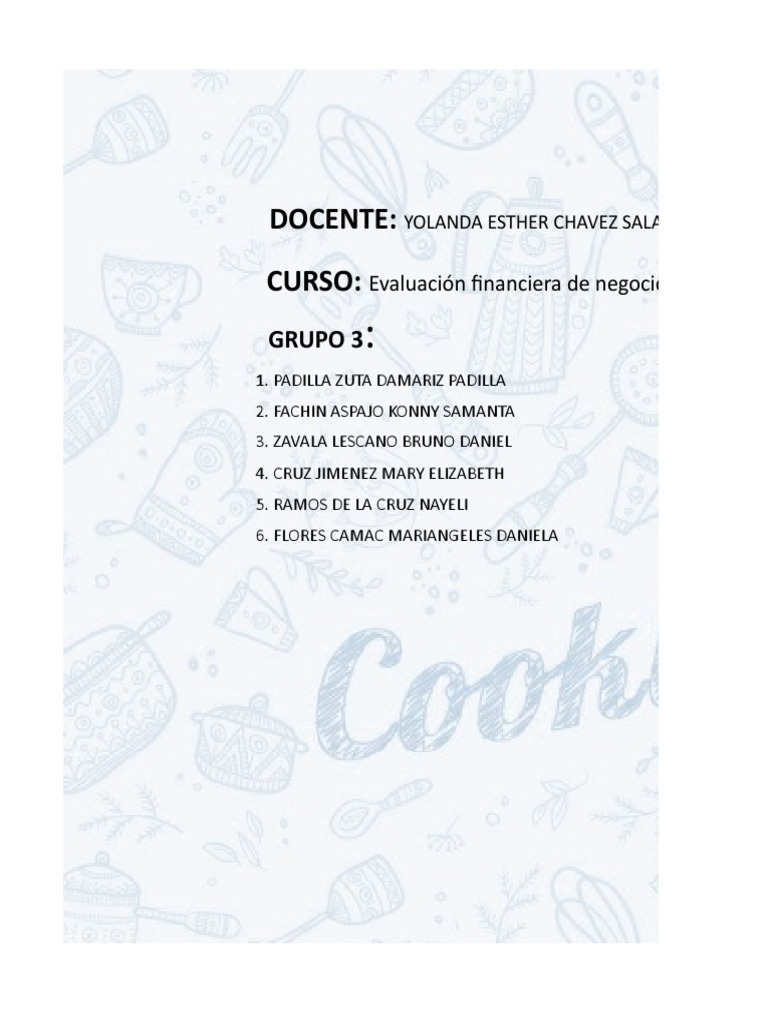 Evaluación Final | PDF | Cocina | Cocinando