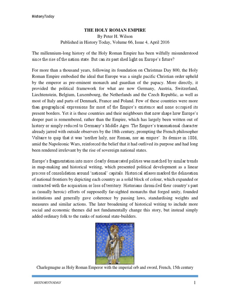 The Holy Roman Empire | PDF | Holy Roman Empire | Charlemagne