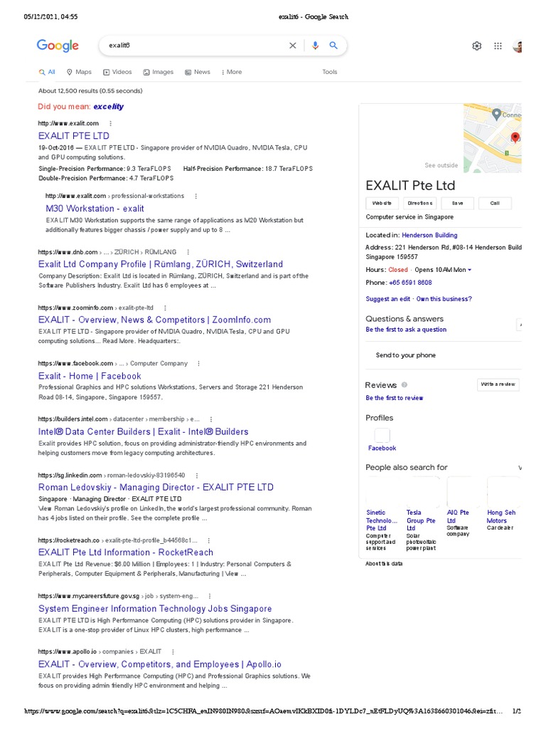 Exalit Pte LTD: Excelity | PDF | Computing | Graphics Processing Unit