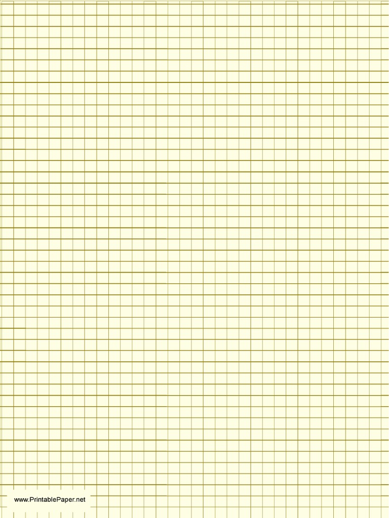 Quarter Inch Yellow Graph Paper A4 | PDF