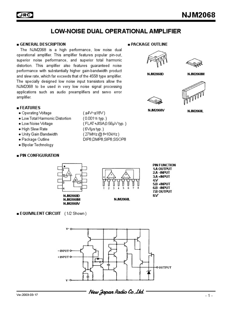 Low-Noise Dual Operational Amplifier | PDF | Amplifier | Operational Amplifier