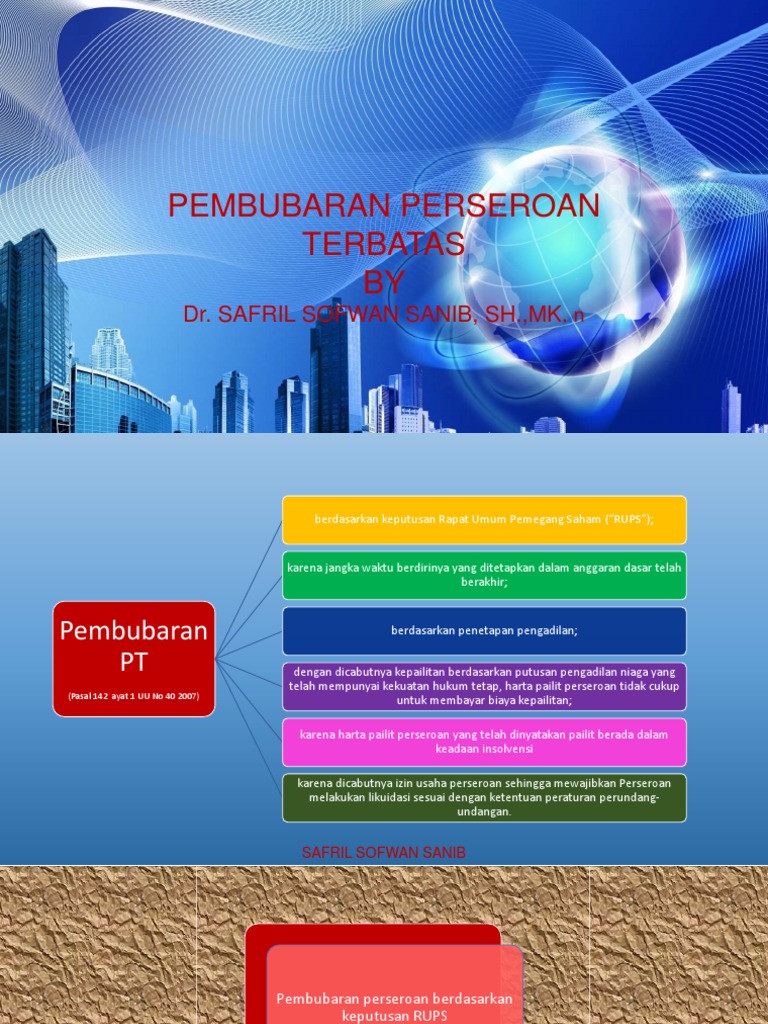 Proses Pembubaran Perseroan Terbatas | PDF