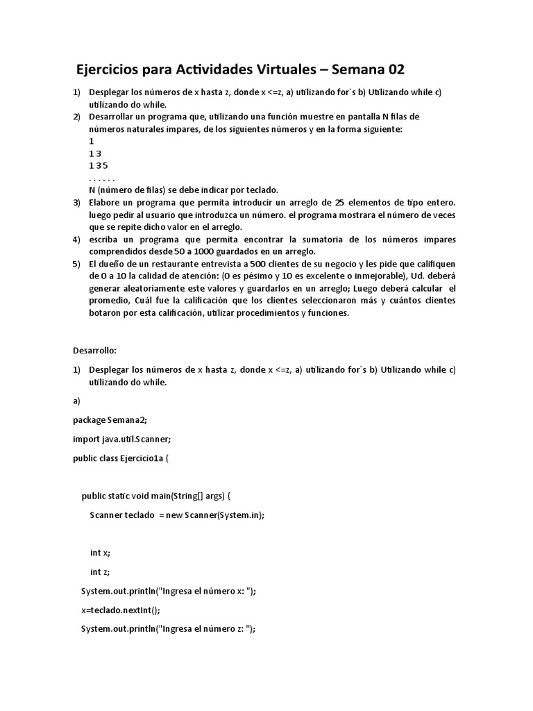 U1 S2 SoluciónActividad | PDF | Java (lenguaje de programación) | Programación de computadoras