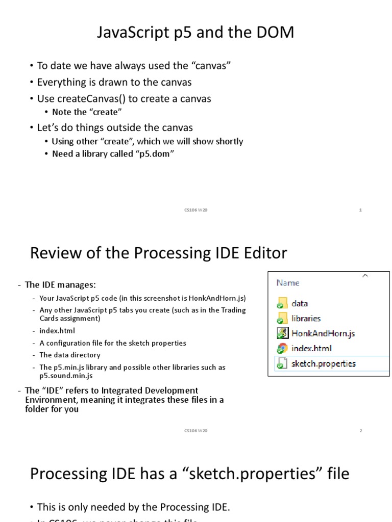 05JavaScript p5 and The DOM | PDF | Software Engineering | Software