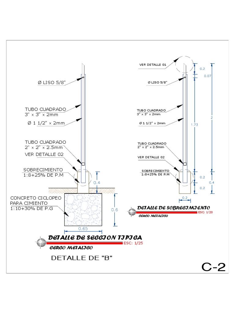 13.detalle Cerco Metalico | PDF