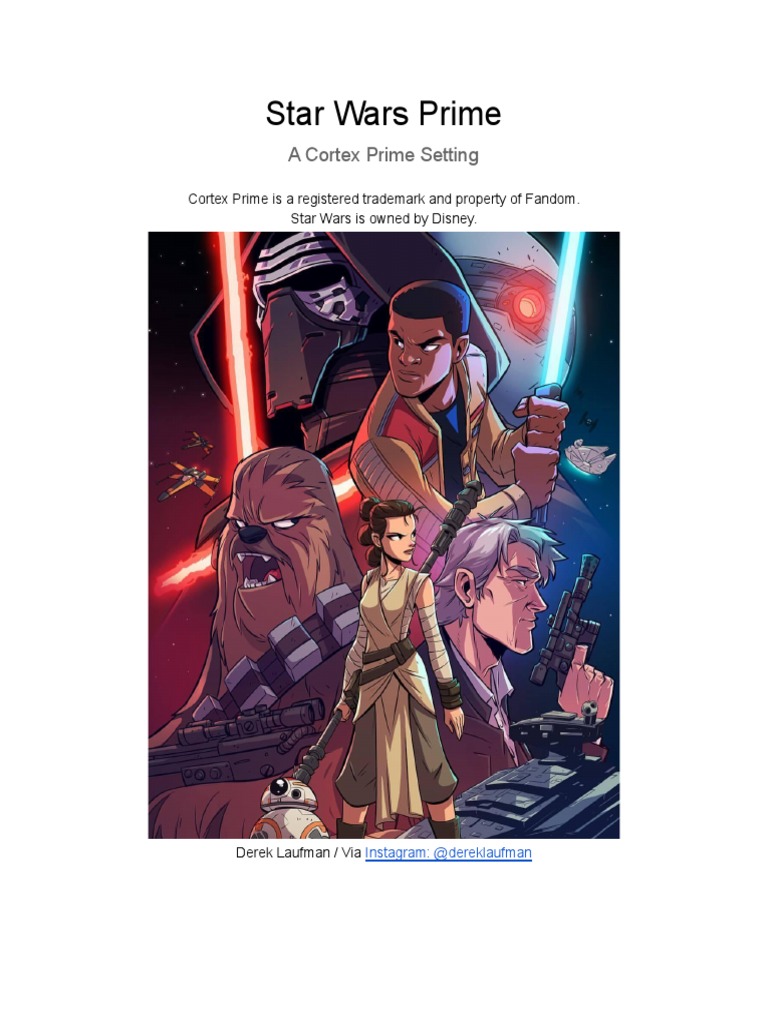 Star Wars Prime - A Cortex Prime Setting | PDF