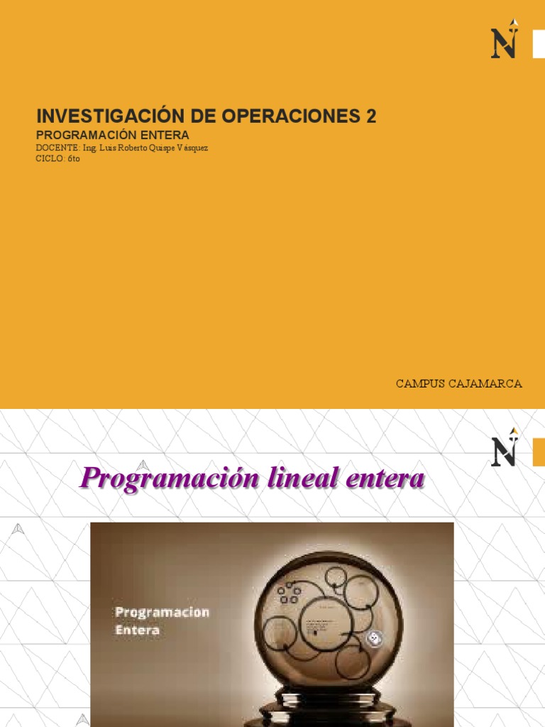 Programación Entera | PDF | Programación lineal