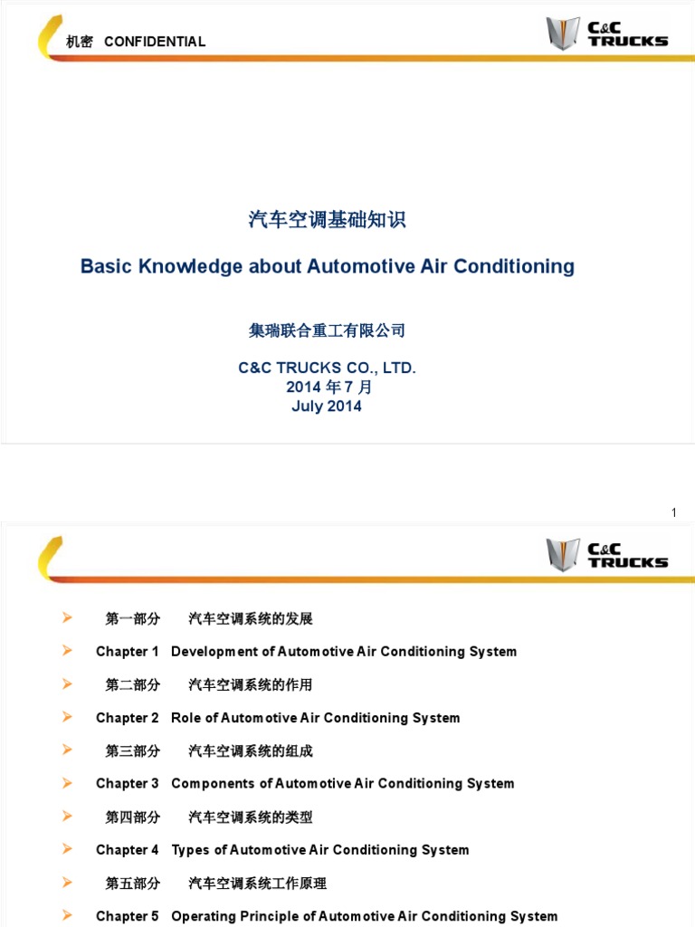 Automotive Air Conditioning Overview | PDF | Heat Exchanger | Air ...