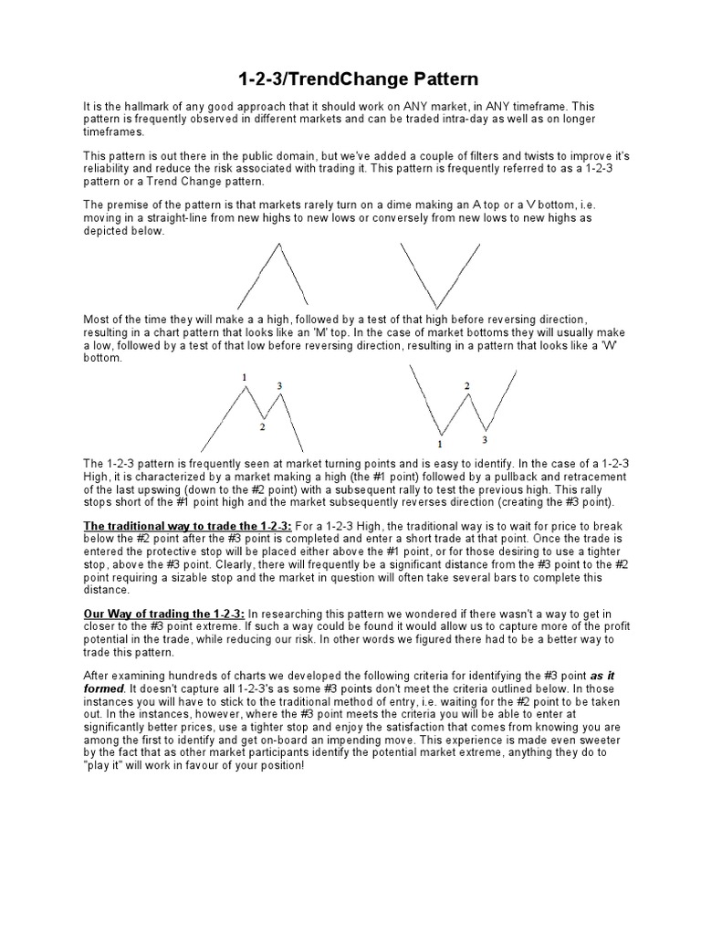 1-2-3 Trend Change Pattern | PDF | Foreign Exchange Market | Business