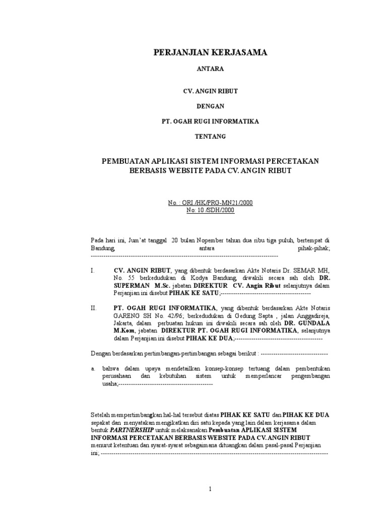 Materi-7-Contoh Kontrak-Mppl-Nop'21 | PDF