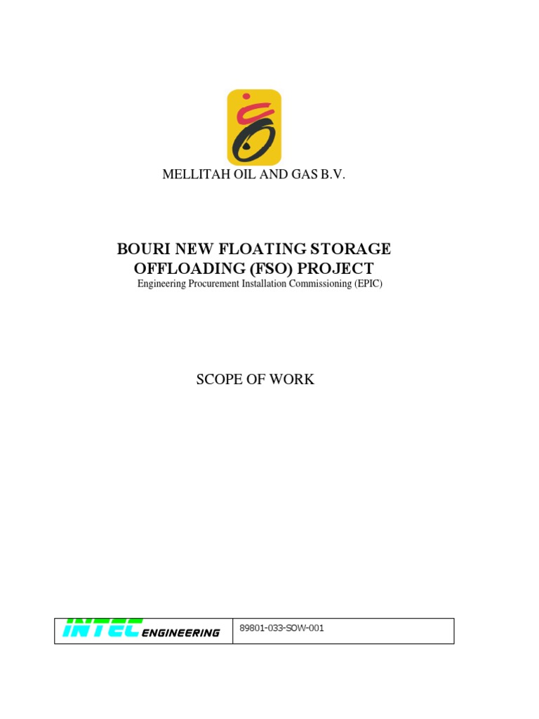 Bouri New Floating Storage Offloading (Fso) Project: Mellitah Oil and ...