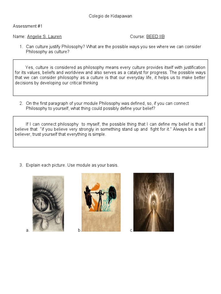 Philo and Logic Assessment | PDF