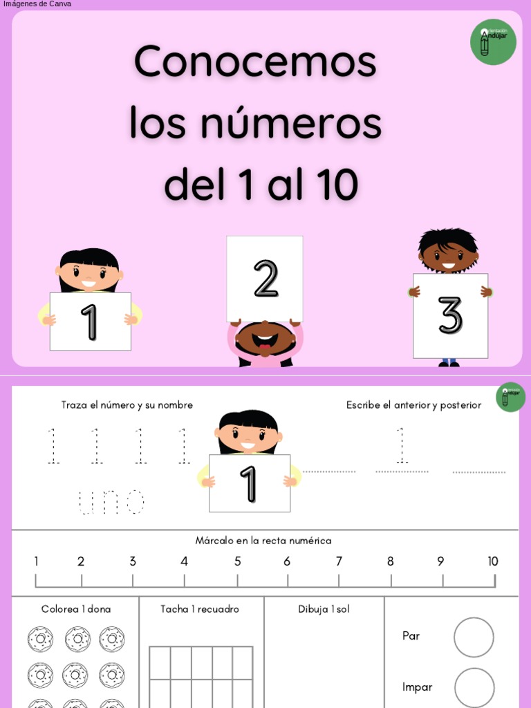 Conocemos Los Numeros Del 1 Al 10 | PDF