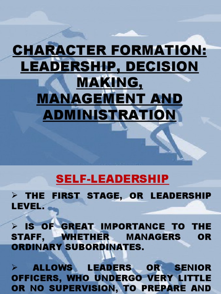 Character Formation: Leadership, Decision Making, Management and ...