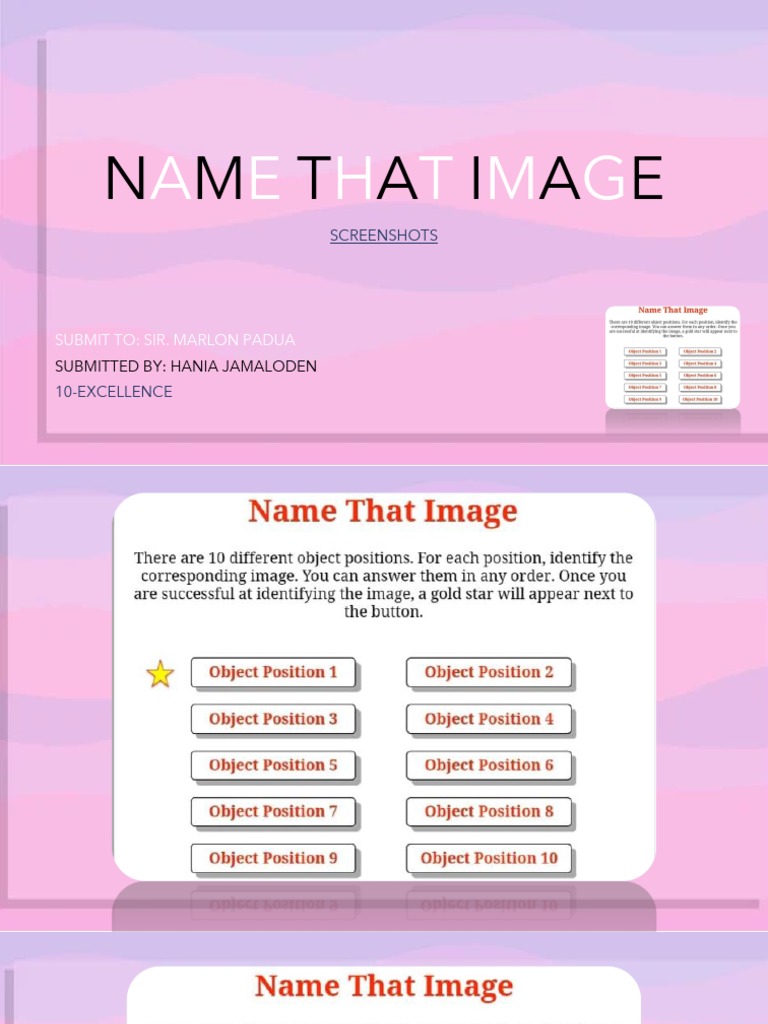Name That Image Sci | PDF