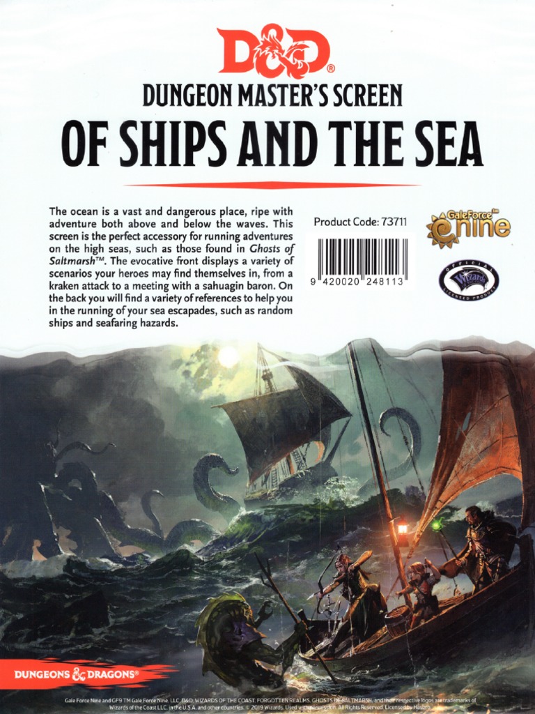 DM Screen - of Ships & The Sea | PDF
