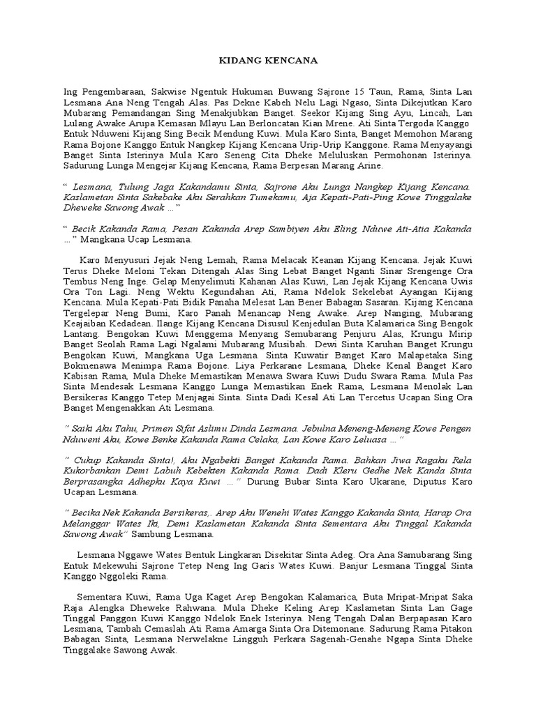 Kidang Kencana | PDF | Puisi
