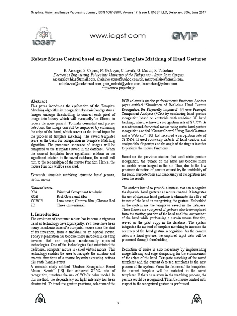 Dynamic Hand Gesture Mouse Control | PDF | Image Segmentation ...