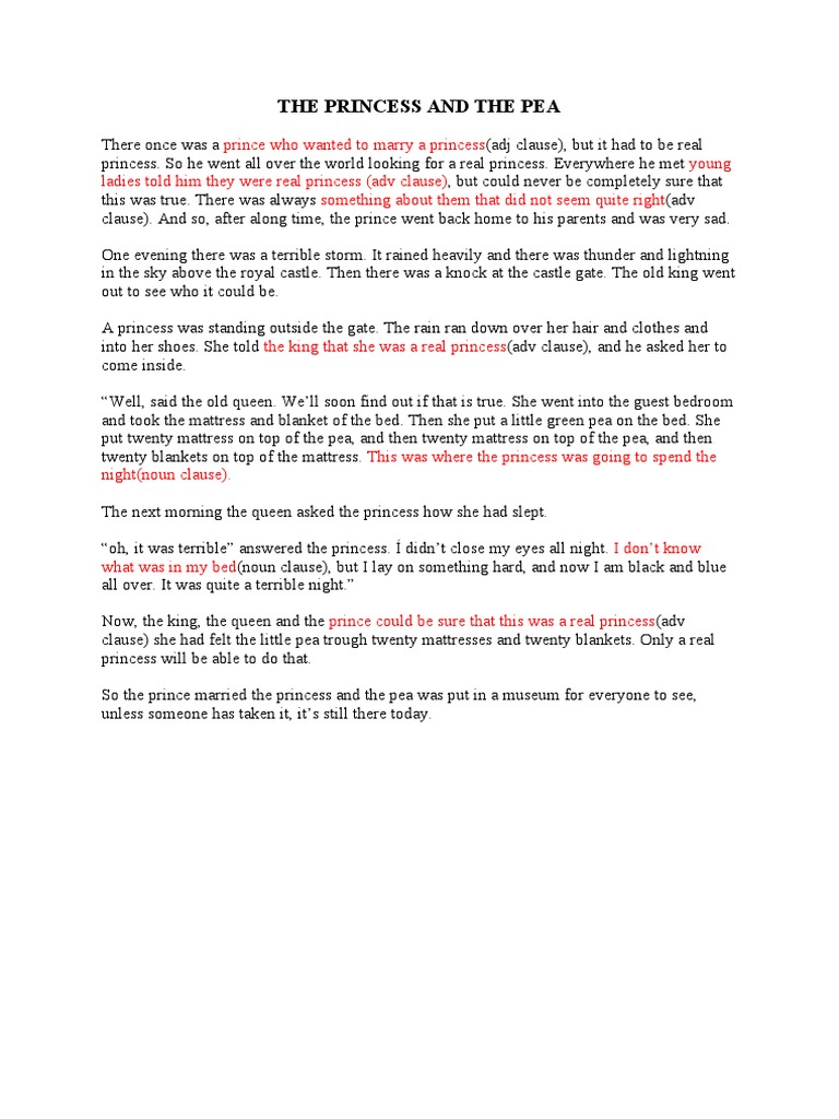 The Princess and The Pea | PDF