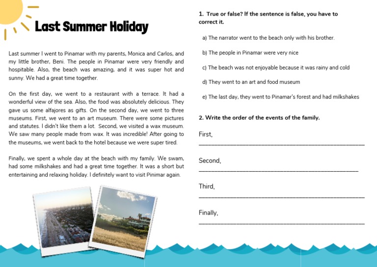 Last Summer Holiday | PDF