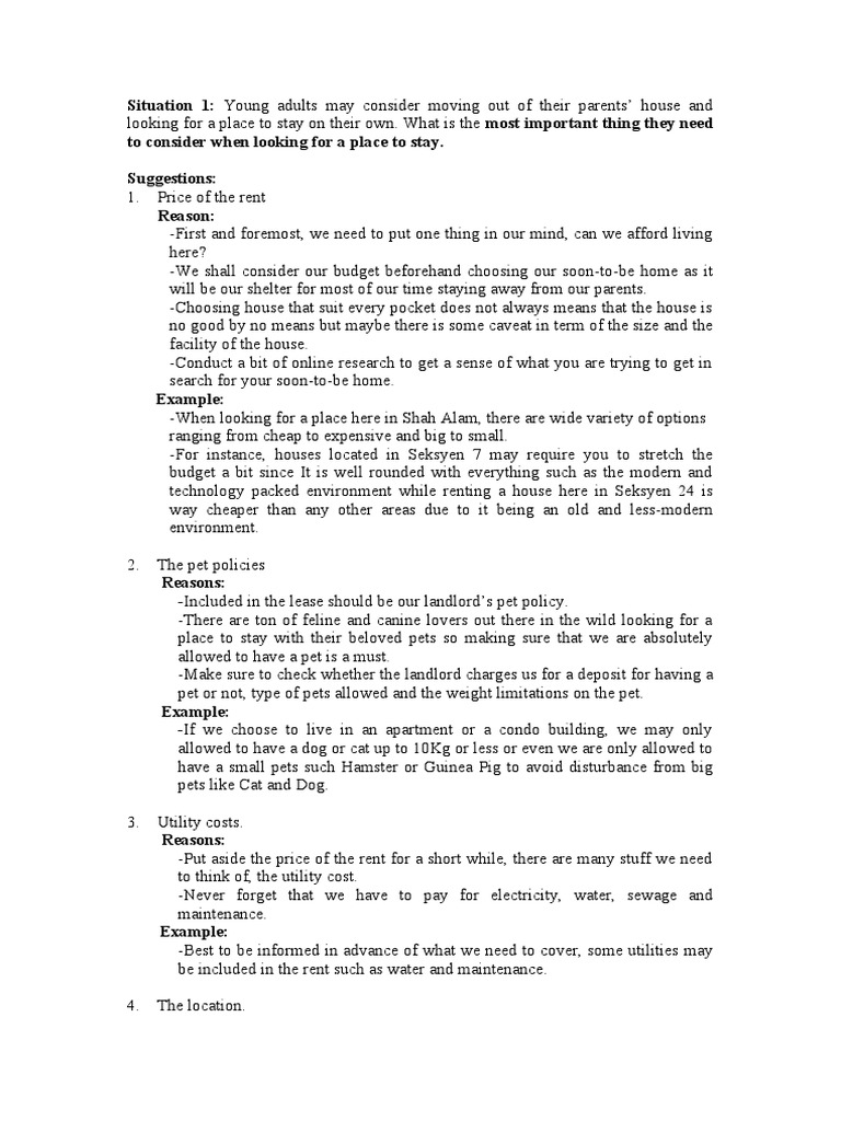 MUET Speaking + Writing Task 16aug21 | PDF | Landlord | Pet