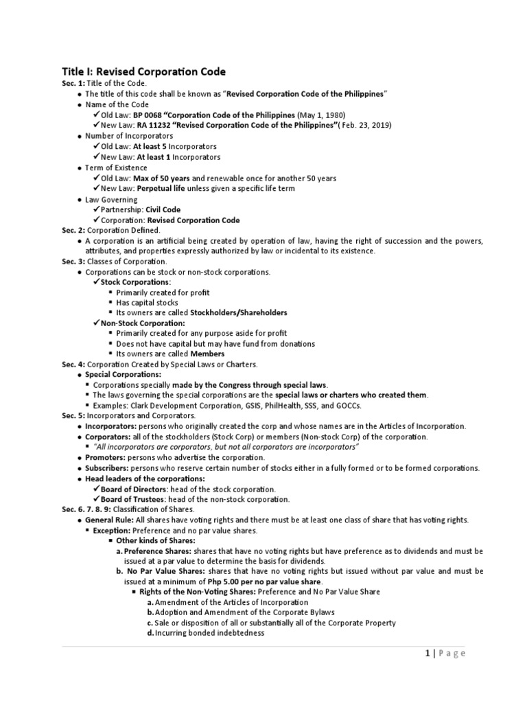 Summary of Pacoa Law | PDF | Corporations | Proxy Voting