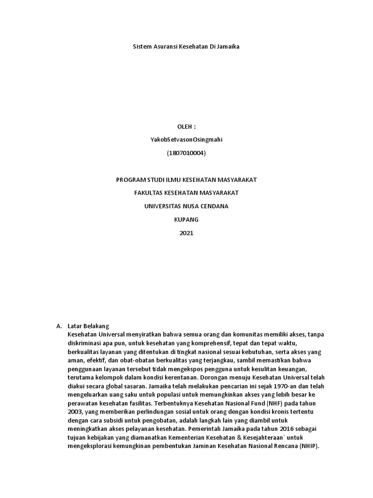 Mengarah ke Kesehatan Untuk Semua | PDF