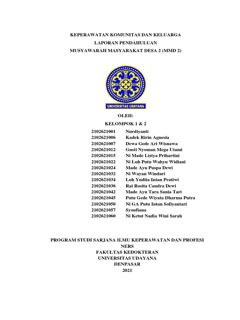 Laporan Pendahuluan MMD 2 | PDF | Ilmu Sosial