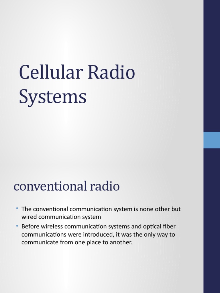 Overview of Cellular Radio Systems | PDF | Cellular Network | Radio