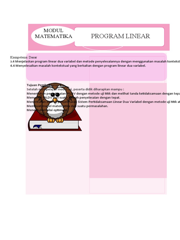 Modul Program Linier | PDF