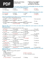 Entrance Exam Practice Test 1 KEY - Grade 9 | PDF | Language Arts ...